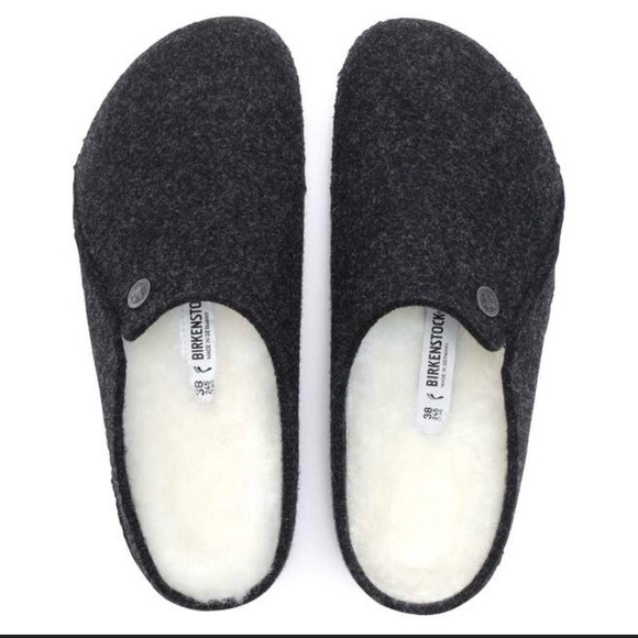 Birkenstock | Shoes | Birkenstock Charcoal Wool Clogs | Poshmark
